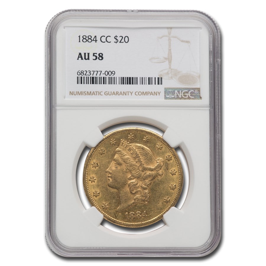 1884-cc $20 Liberty Gold Double Eagle Auction