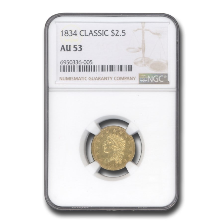 1834 $2.50 Gold Classic Head Auction
