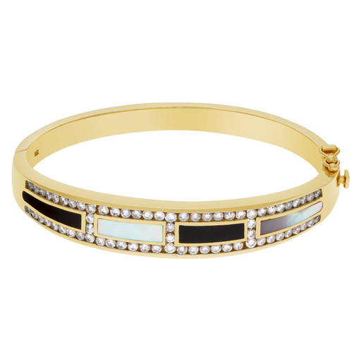 Regal Diamond Bangle In 14k With