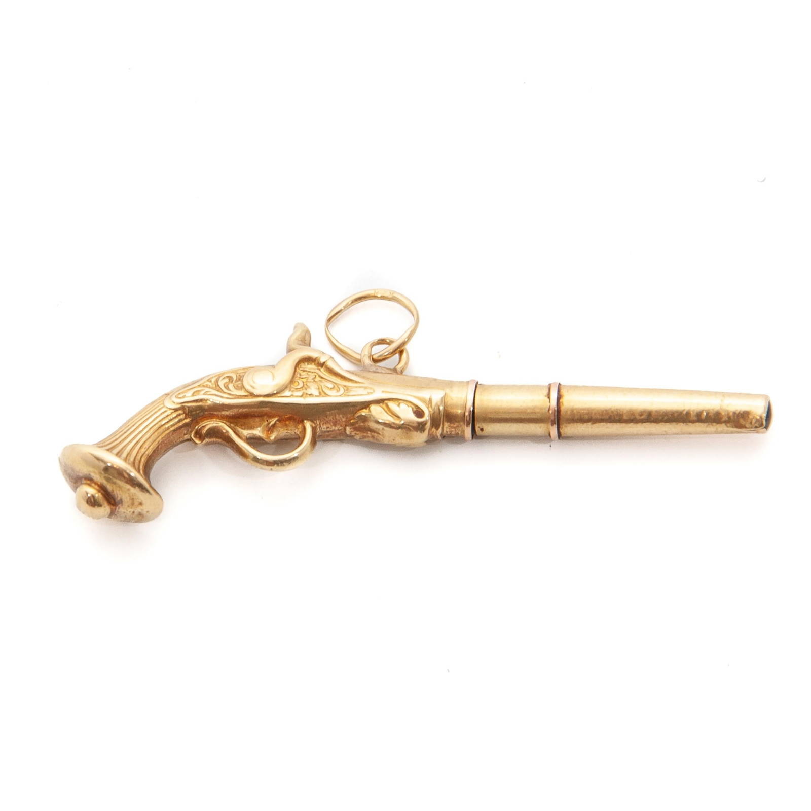Antique Gold Flintlock Revolver Pocket Watch Auction