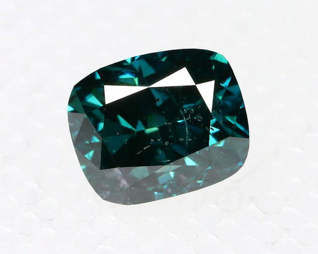 1.09ct Natural African Vivid Green Diamond Irradiated Treatment 6.4x5.3x4mm