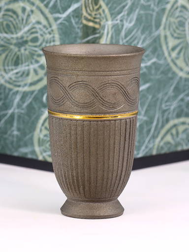 Vintage Japanese Signed Ceramic Glass Cup