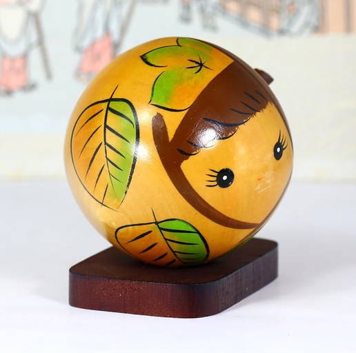 Happy Wee Acorn Japanese Sosaku Kokeshi Wooden Doll