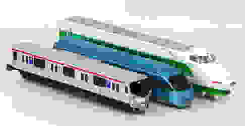 Collection Of 3 Japanese Vintage Metal Bullet Train Model Toys Made In ...