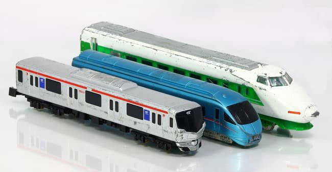 Collection Of 3 Japanese Vintage Metal Bullet Train Model Toys Made In ...