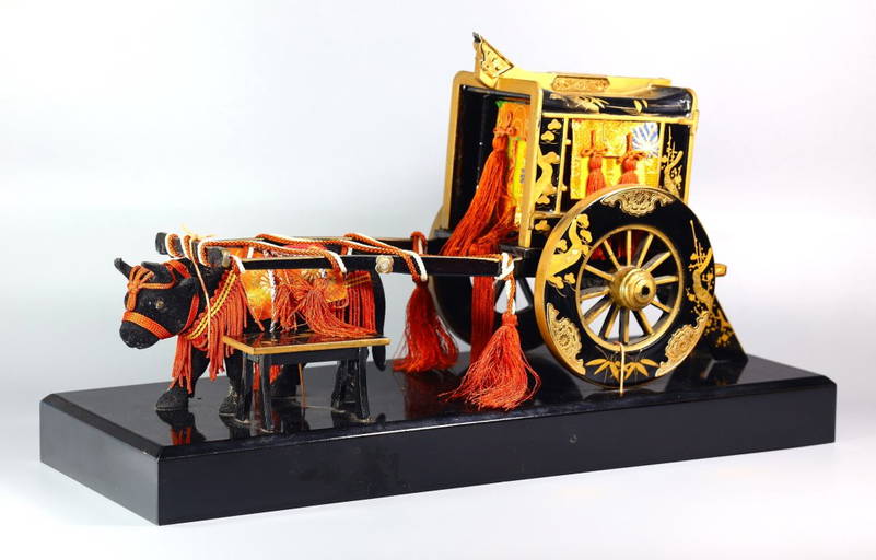 Vintage Japanese Miniature Imperial Cart Hina Matsuri