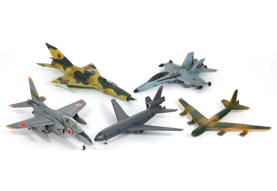 Vintage Plastic Military Jet Fighter Aircraft Toy Airplane Models
