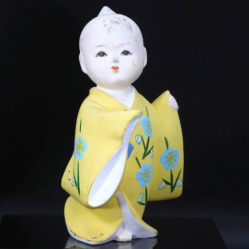 Vintage Japanese Clay Doll Figures Traditional Japanese Craft