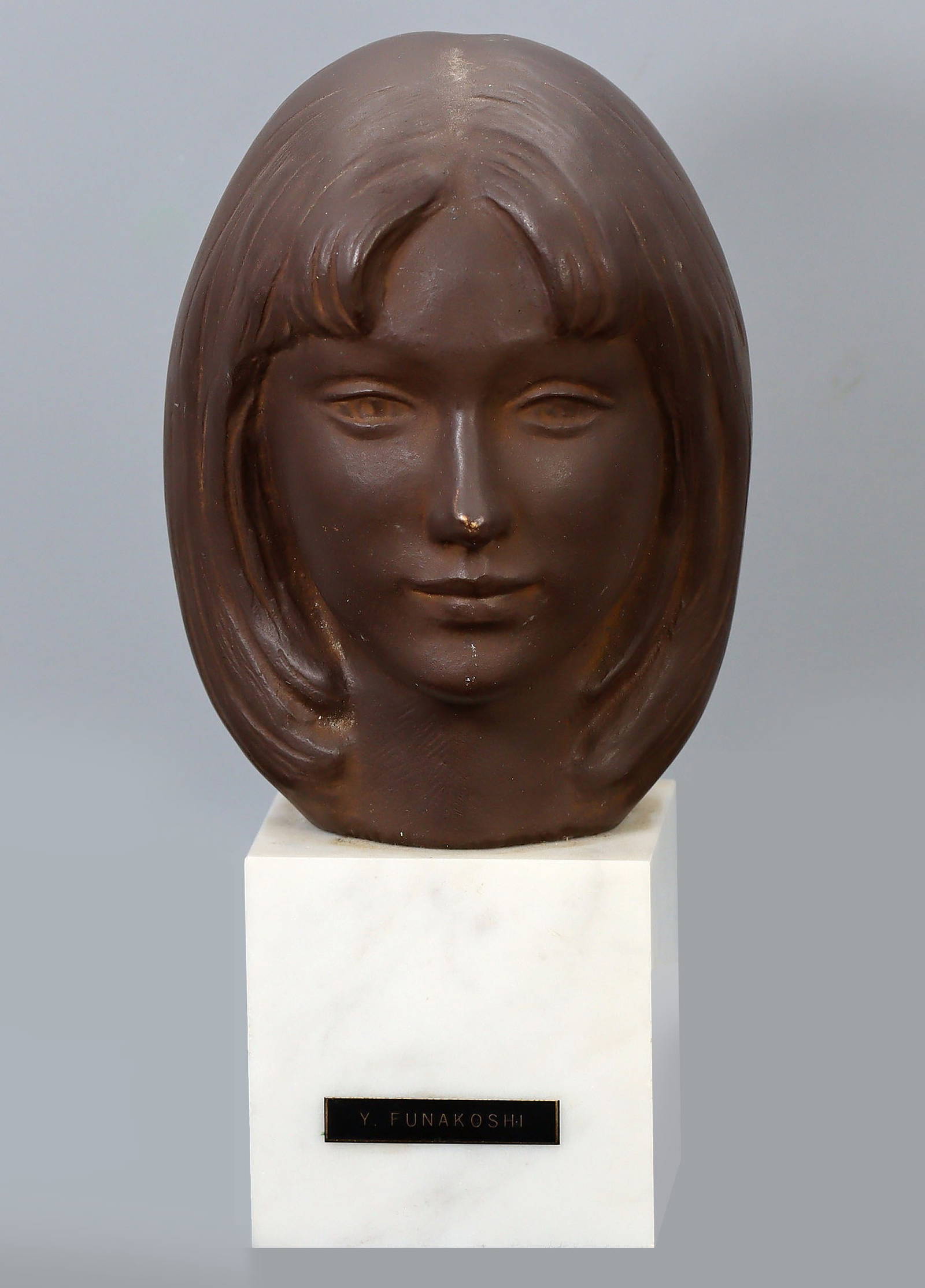 Yasutake Funakoshi Bronze Bust Sculptor Statue Auction