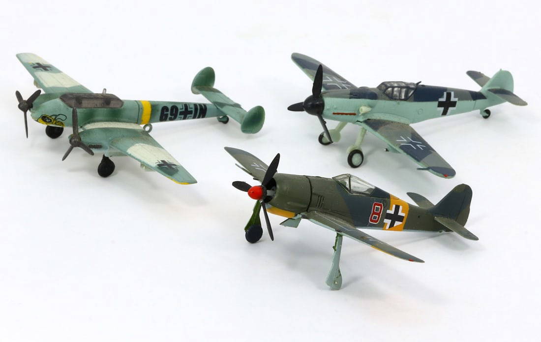 Collectible Wwii Military Aircraft: A Trio Of Vintage Toy Airplane ...