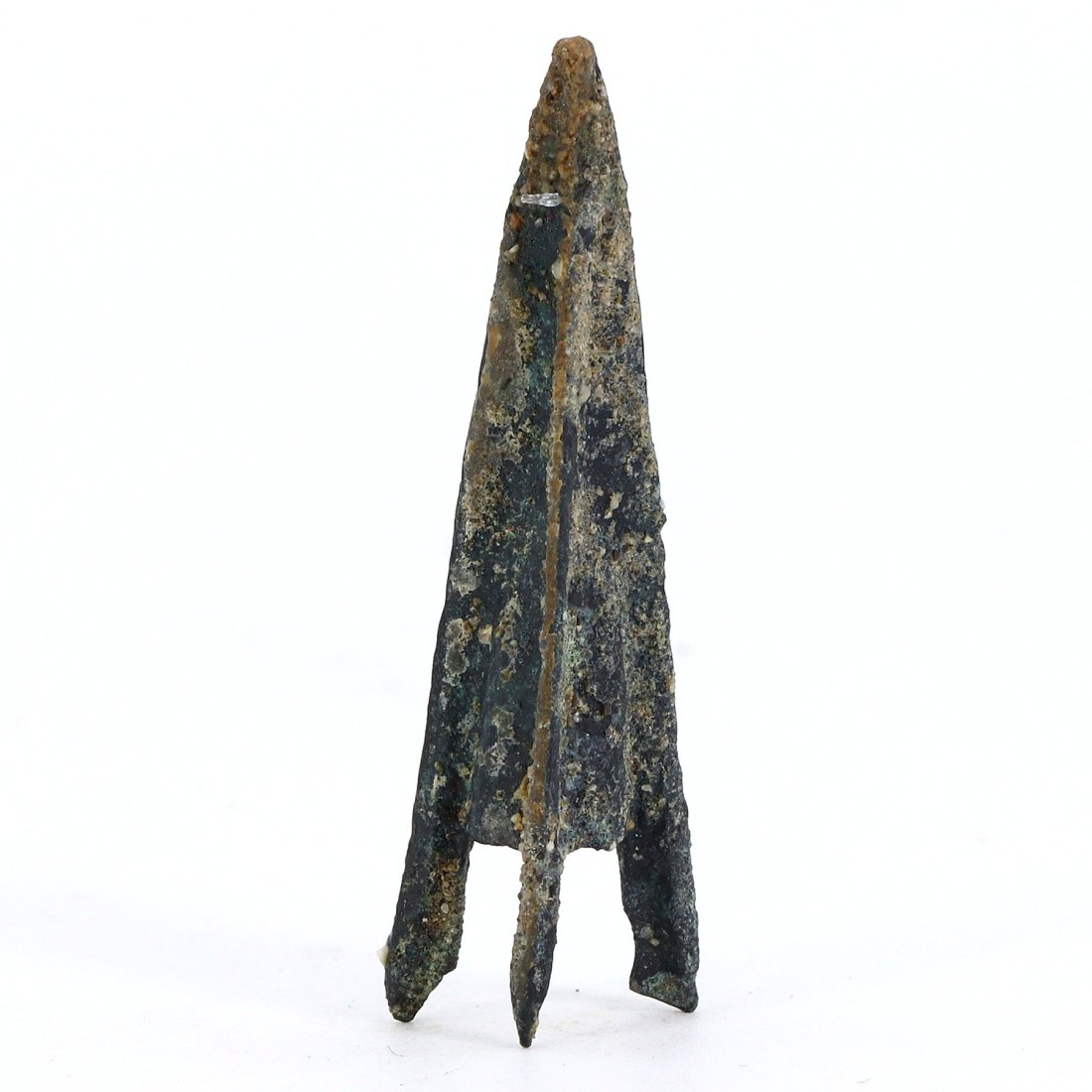 Ancient Tri-bladed Bronze Arrowhead, Late Bronze Age, 1200-800 Bc Auction