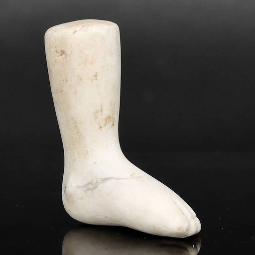 An Ancient Egyptian Embodiment Of Alabaster Leg Amulet, Late Period