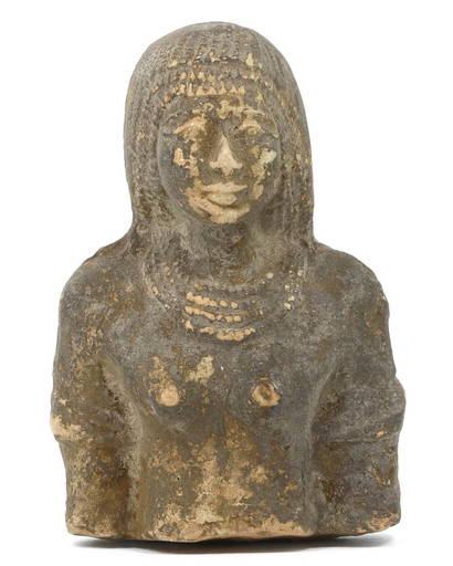 An Egyptian Terracotta Bust Of Astarte