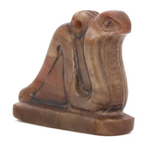 An Egyptian Alabaster Uraeus Serpent Amulet Sculpture