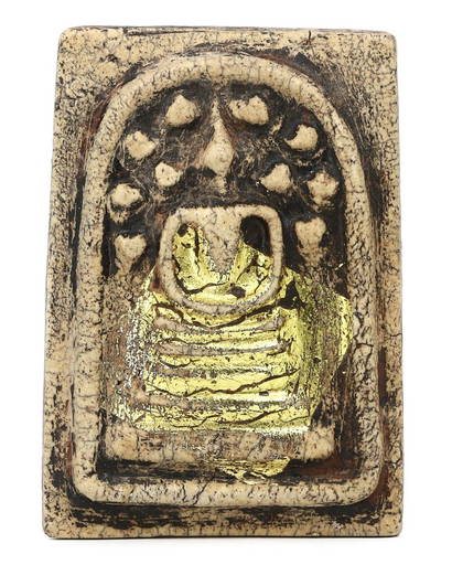 An Antique Southeast Asian Buddha Clay Amulet: A Relic Of Serenity