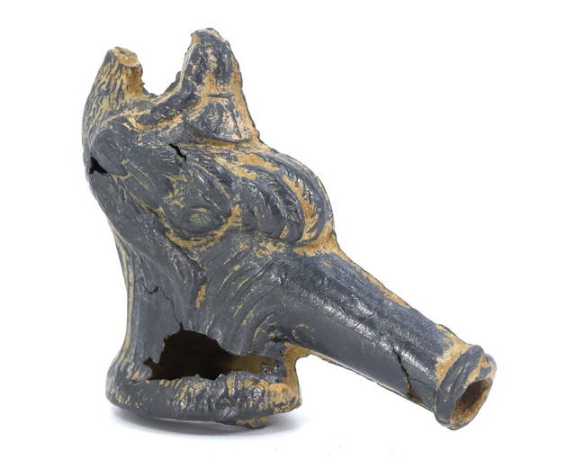 A Medieval European Lead Whistle With Figural Design, Circa 12th 15th ...