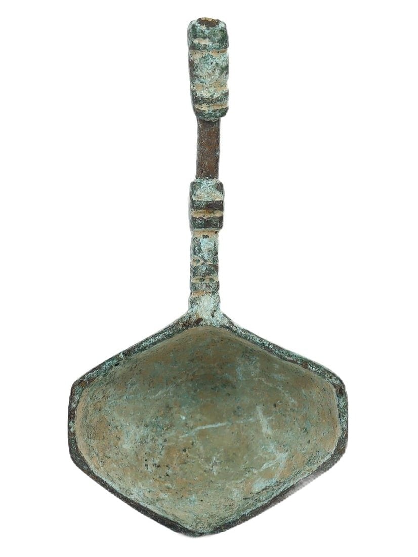 An Islamic Bronze Spoon With Intricate Patterns, C. 10th-12th Century ...