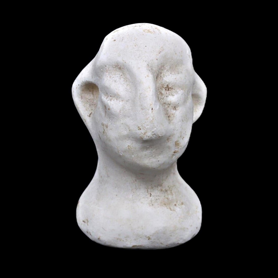 An Ancient Bactria-margiana Alabaster Idol Head, Ca. 2300-1700 Bce Auction