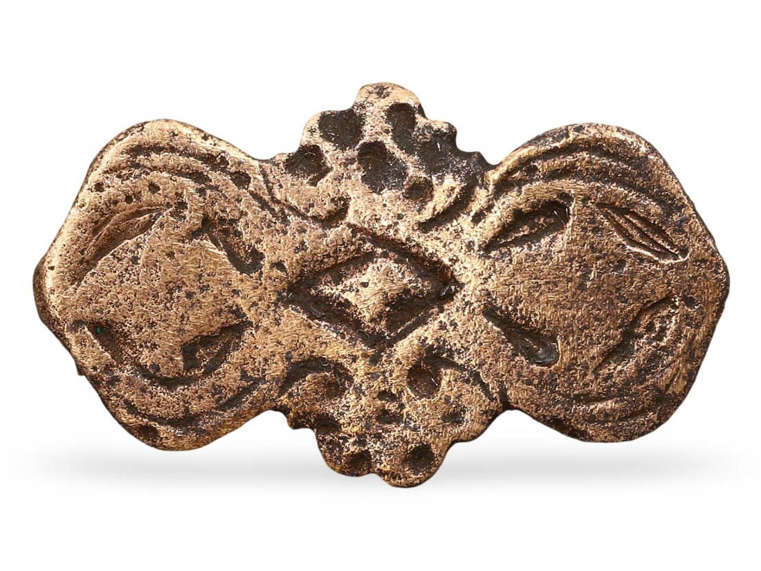 Ancient Medieval Anglo-saxon Bronze Belt Buckle With Interlaced Knot ...