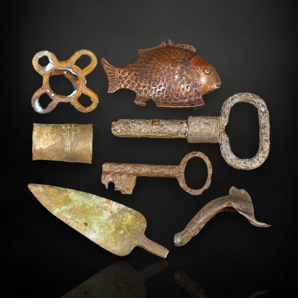 Assortment Of 7 Medieval And Renaissance Metal Artifacts - European ...