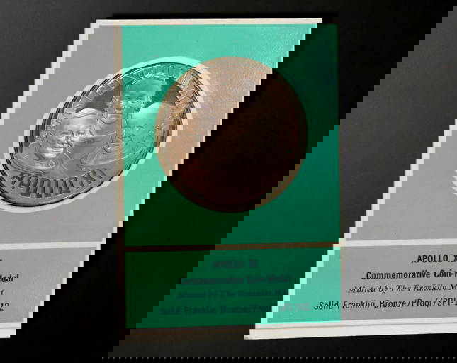 United States: Apollo Xi Silver Moon Landing Commemorative Coin, 1969 ...