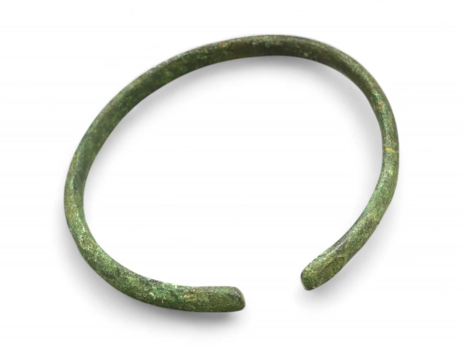 Ancient Islamic Caliphate Kufic-influenced Bronze Child's Bracelet, C ...