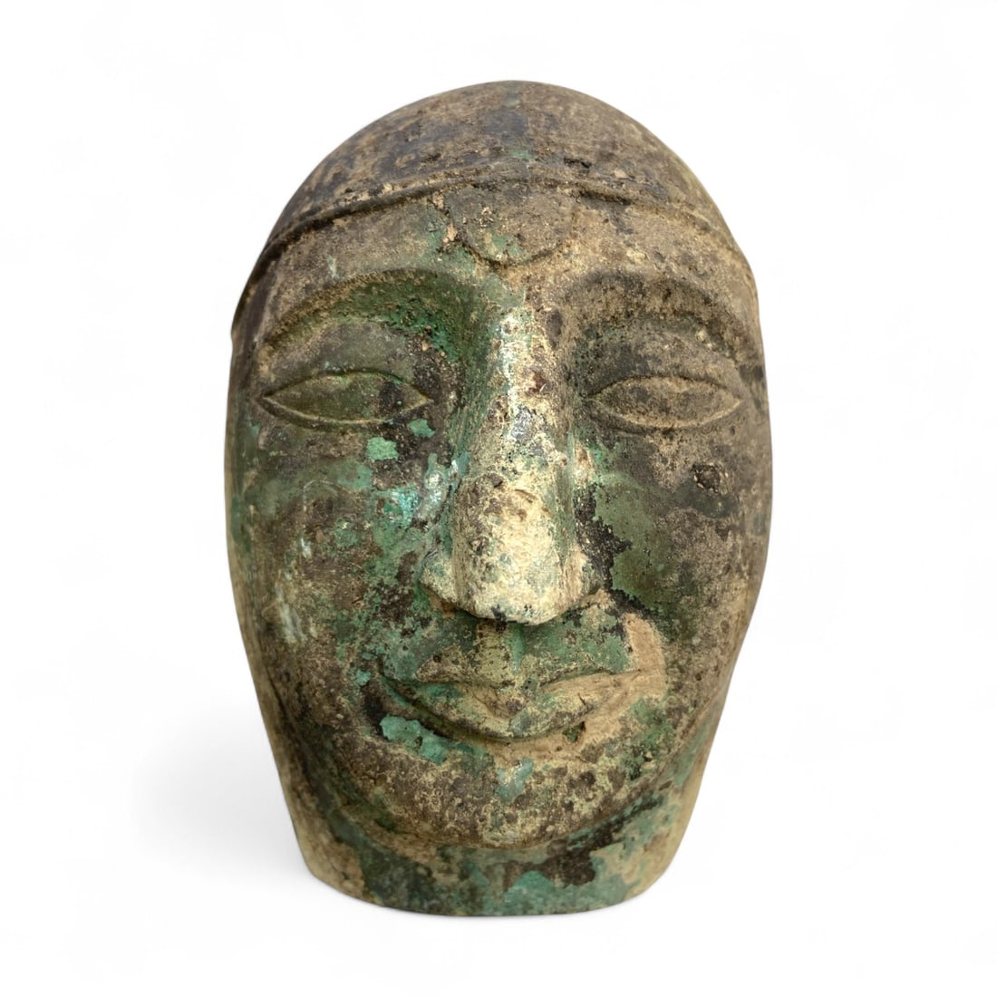 Ancient Siberian Ritual Bronze Anthropomorphic Mask, C. 1st Millennium ...