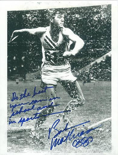 Bob Mathias - 8.5 x 11 Signed Photograph w/COA - Jul 20, 2019 | SMG ...