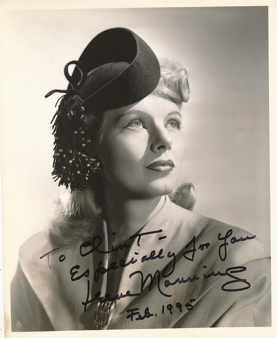 Irene Manning 8 X 10 Vintage Sepia Glossy Signed
