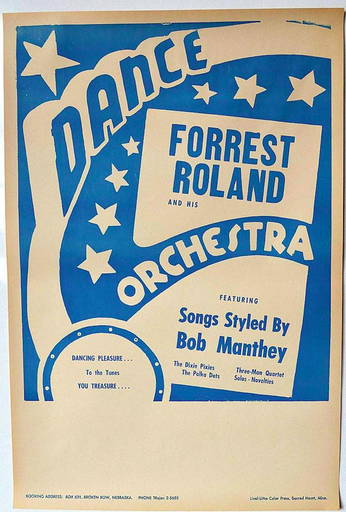 "forrest Roland And His Band " Classic Ballroom Poster