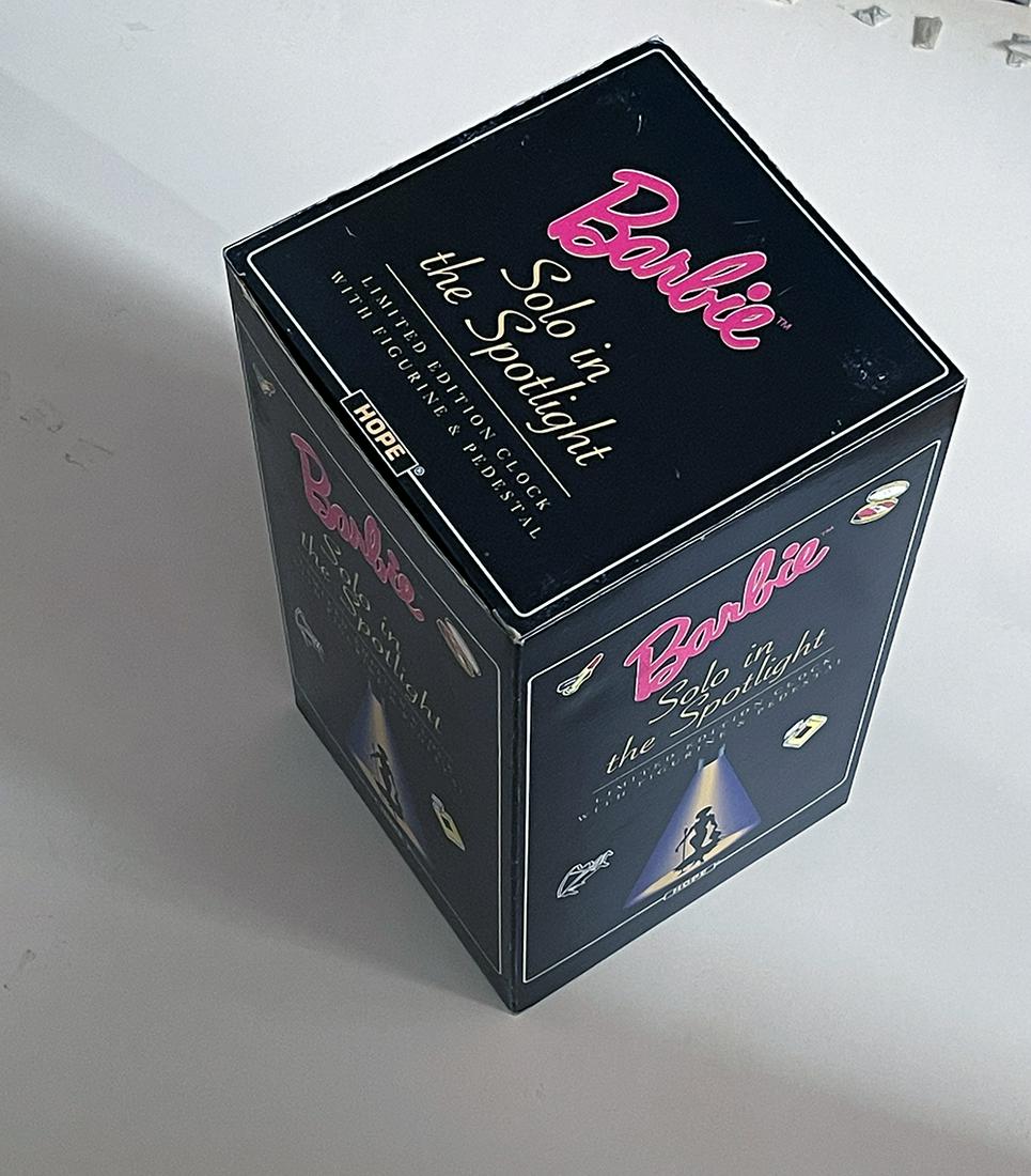 Barbie Limited Edition Clock With Figurine & Pedestal