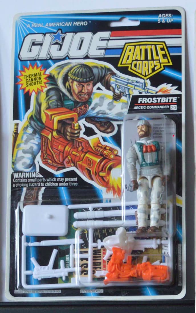 G.i. Joe "frostbite" Battle Corps Figure On Card Auction