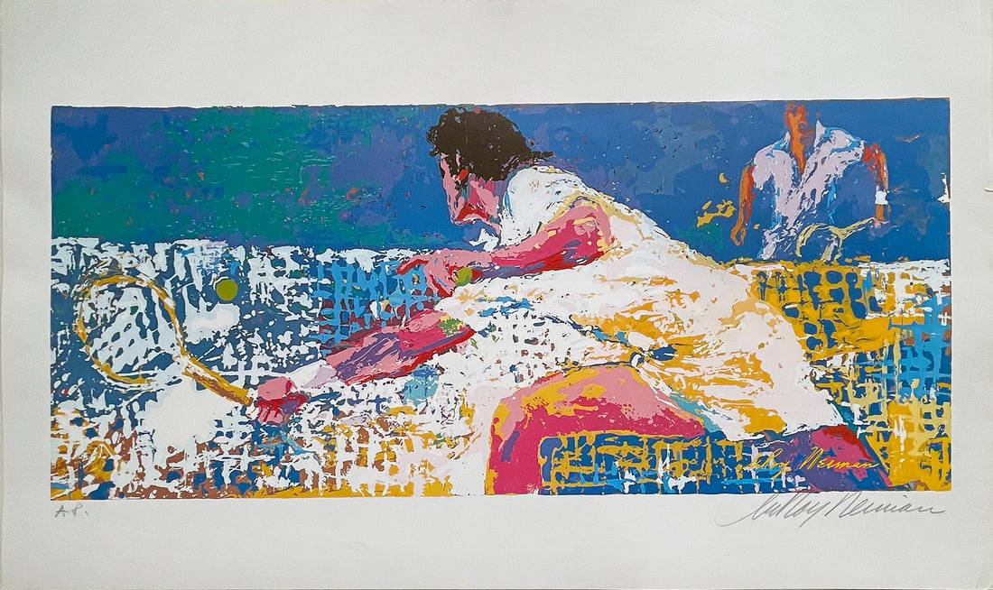 Leroy Neiman - "tennis Player" Poster (original Auction