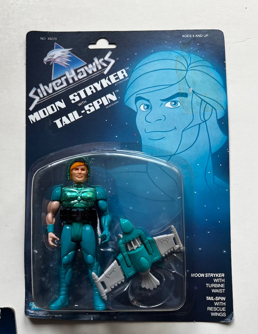Silver Hawks - Moon Stryker W/ Tail-spin Action Figure On Card Auction