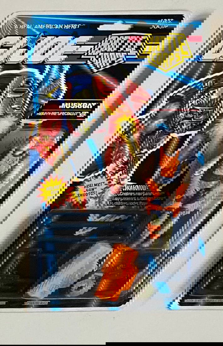 G.i. Joe Battle Corps "muskrat" Figurine On Card Auction