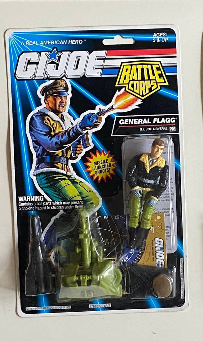 G.i. Joe Battle Corps "general Flagg" Figurine On Card Auction