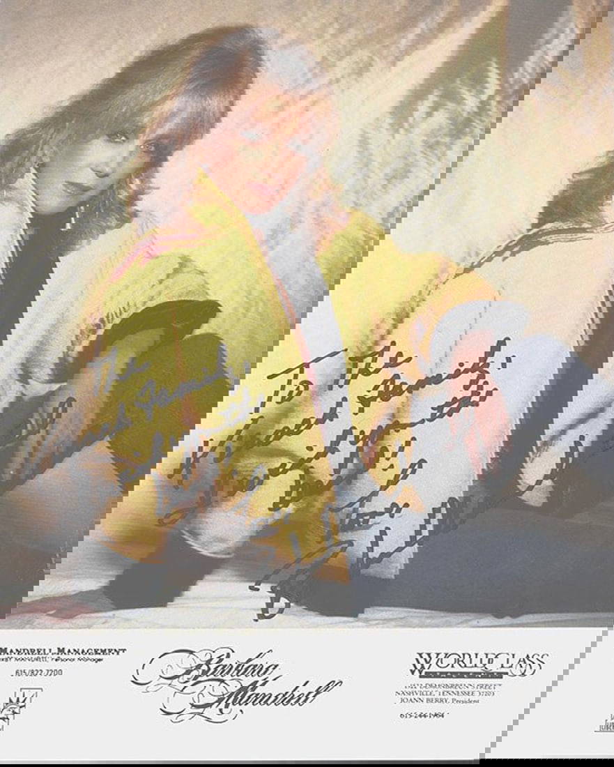 Barbara Mandrell 8 X 10 Signed Color Cardstock Auction