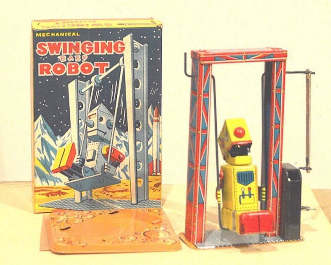Mechanical Swinging Baby Robot Super Rare In Box Auction