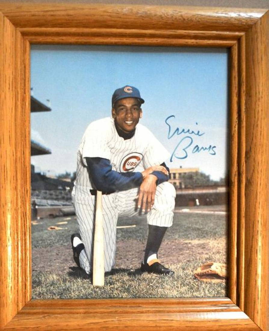 Ernie Banks- Signed Framed 8 X 10 Photograph (no Certificate) Auction