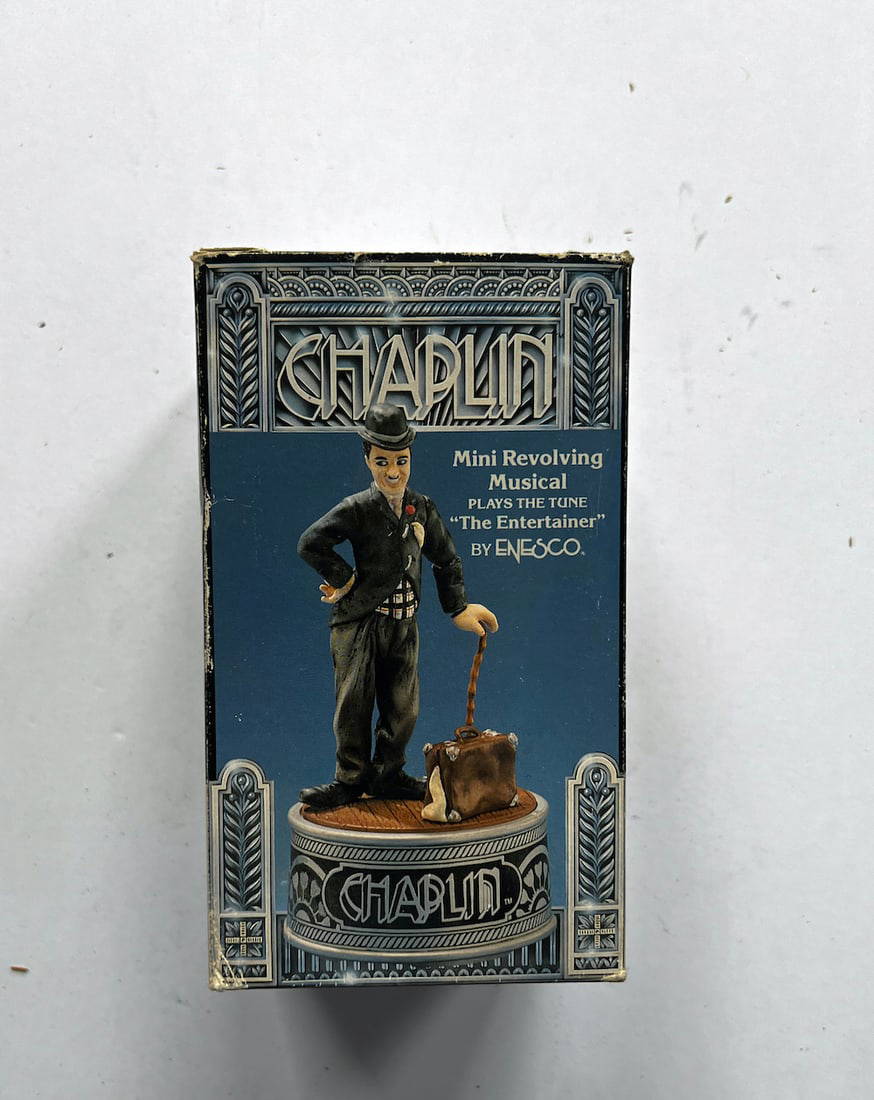 Enesco Charlin Chaplin Mini Revolving Musical Auction