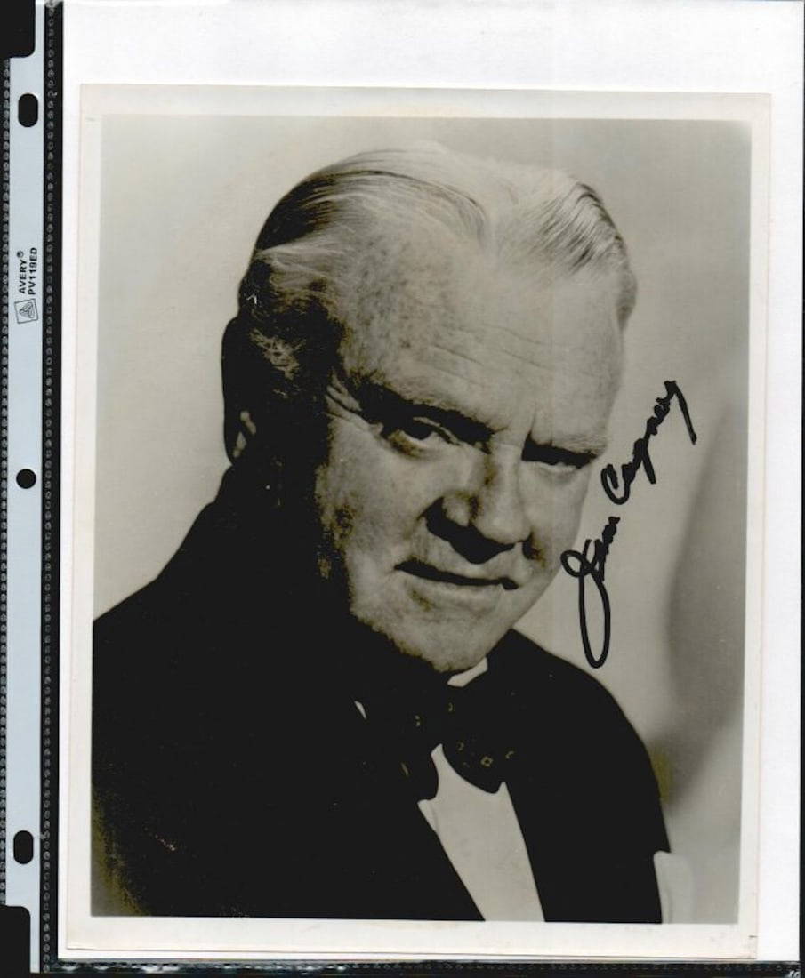 Jim Cagney Signed 8 X 10 Photograph. Here Is An 8 X 10 Auction