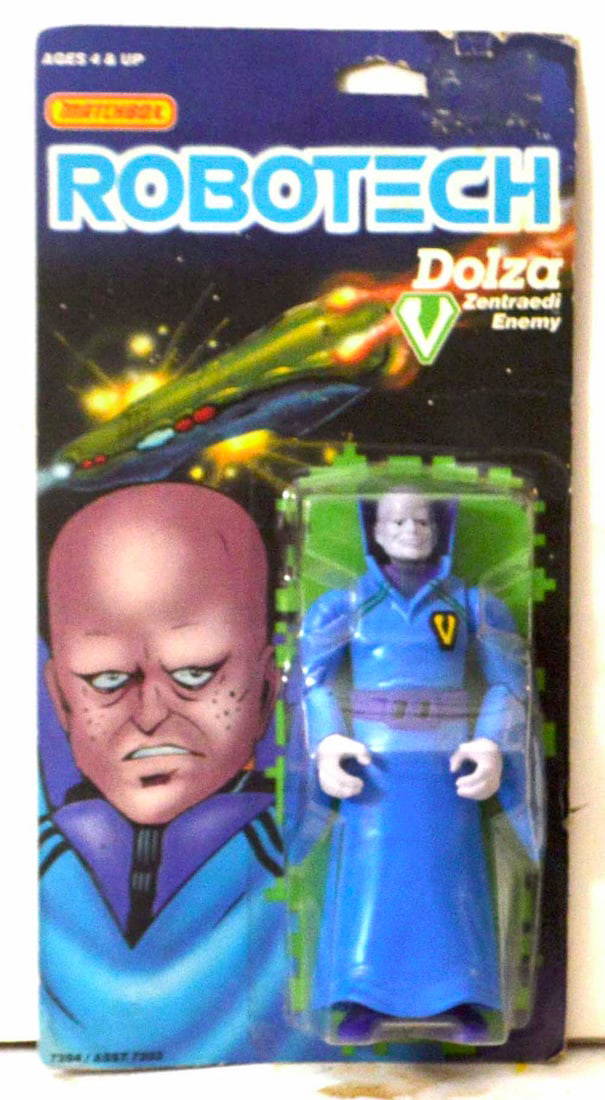 Robotech "dolza" Action Figurine On Card Auction
