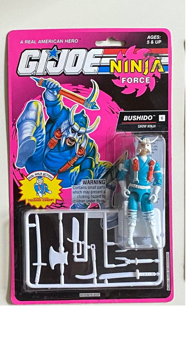G.i. Joe Ninja Force "bushido" Figurine On Card Auction