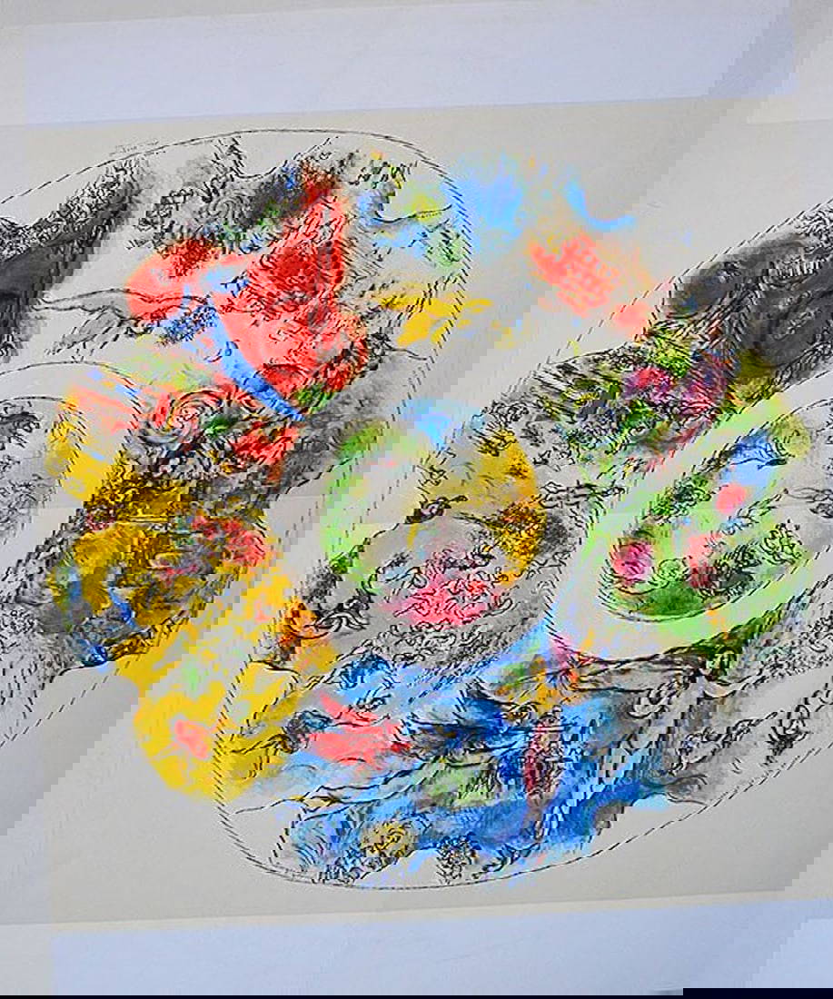 Marc Chagal "the Final Study Paris Opera Ceiling" Lith Auction