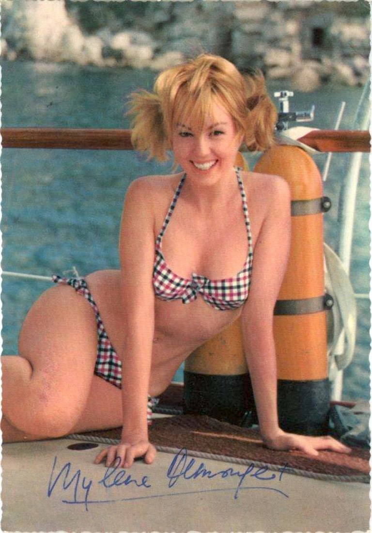 Mylene Demongeot- 4 X 6 Signed Picture Postcard W/coa Auction