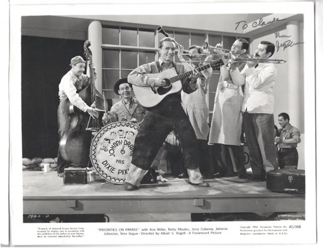 Jerry Colonna -jazz- 8x10 Signed Photo W/ Coa Auction