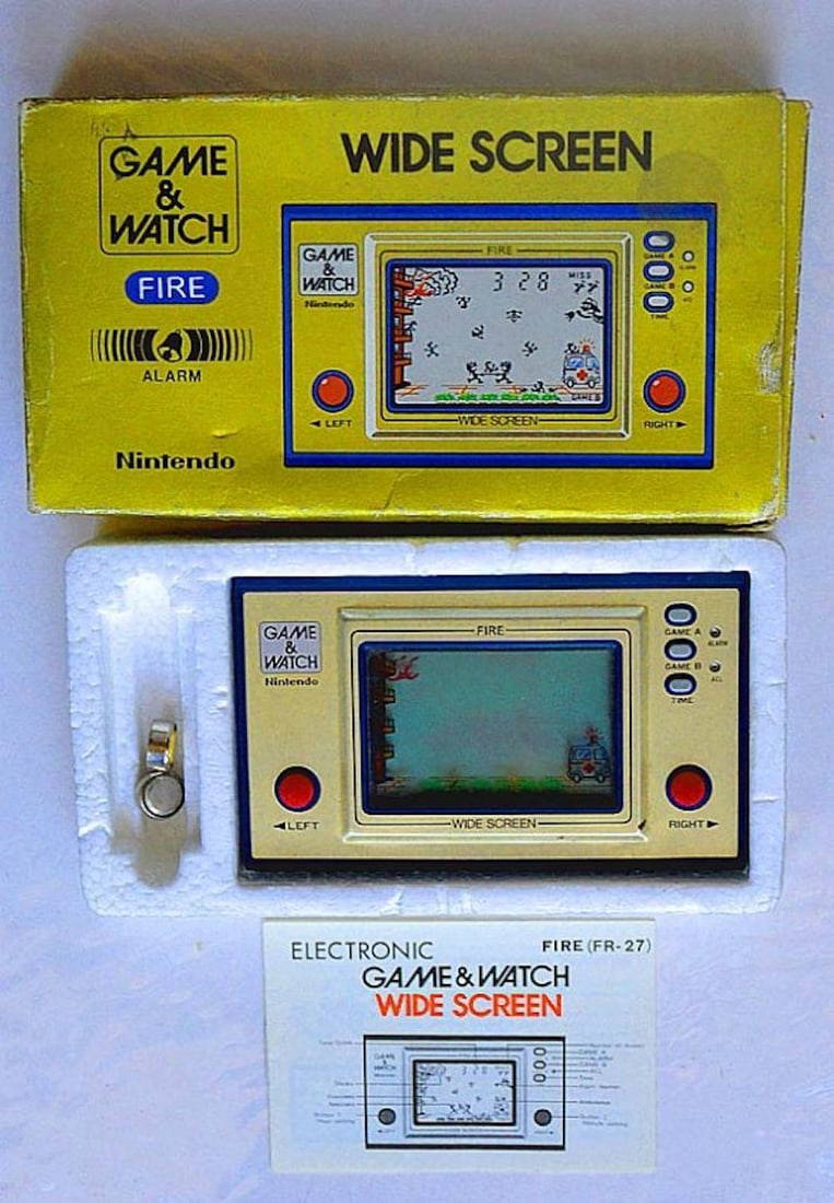 Nintendo 6" Game & Watch "fire" Fr-27 First Ed 1981 Auction