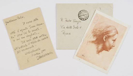 Moravia, Alberto Cartolina Postale Autografa Firma