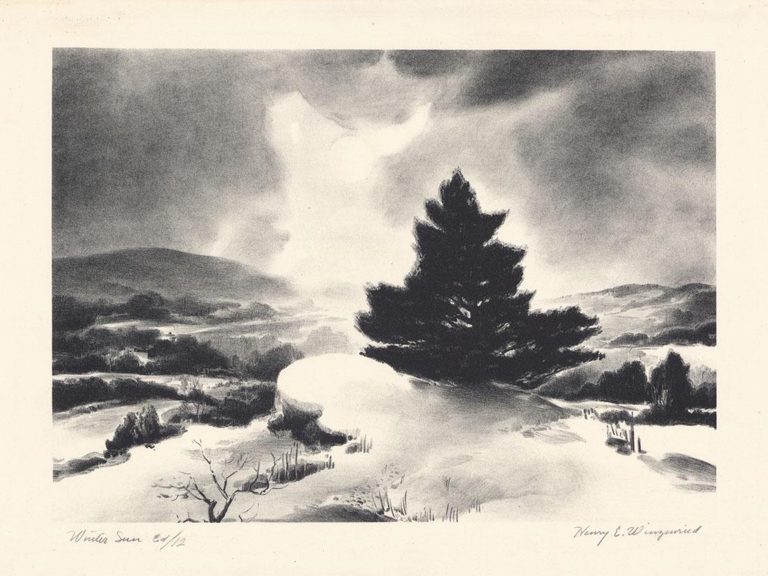Henry Winzenried, Winter Sun, Original Litho - Dec 14, 2019 | The Old ...