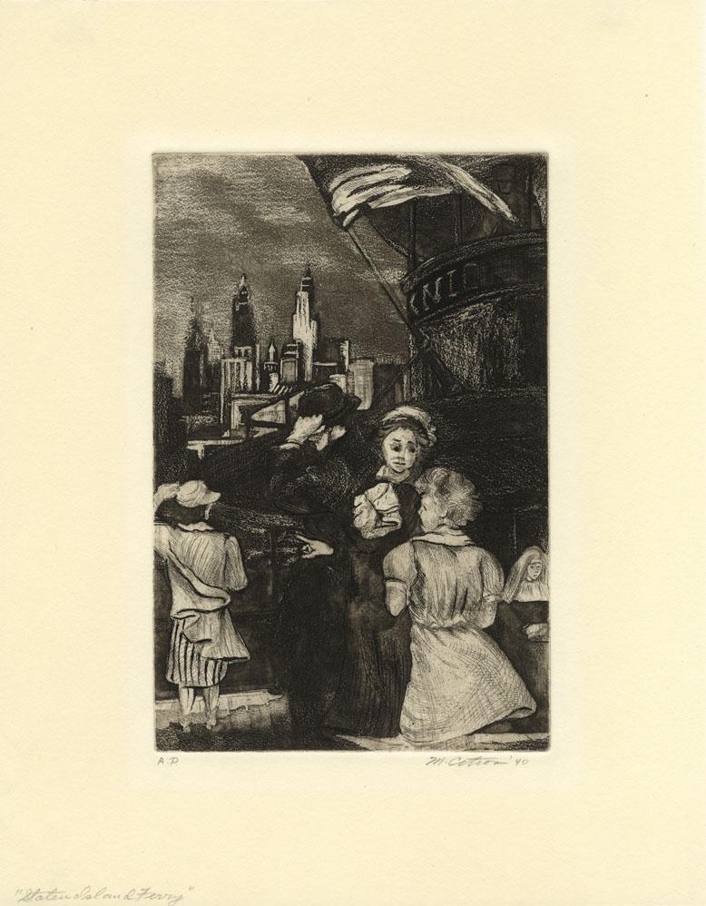 Minna Citron, Staten Island Ferry, Etching - May 23, 2020 | The Old ...
